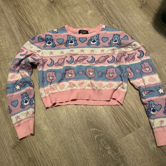 Dolls Kill | Tops | Dollskill X Carebear Pink Crop Sweater | Poshmark